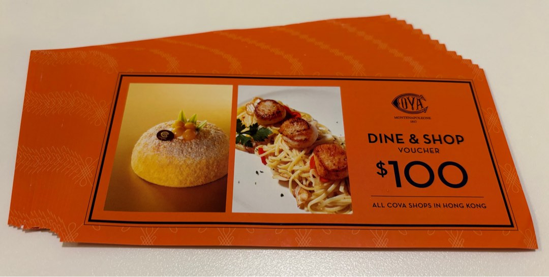 Cova $100 voucher (T&C at the 2nd photo), 嘢食 & 嘢飲, 其他食物及飲料 - Carousell