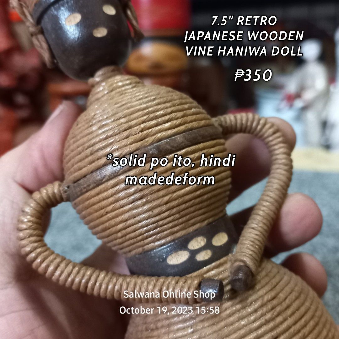 7.5" RETRO JAPANESE WOODEN VIBE HANIWA DOLL, Hobbies & Toys ...