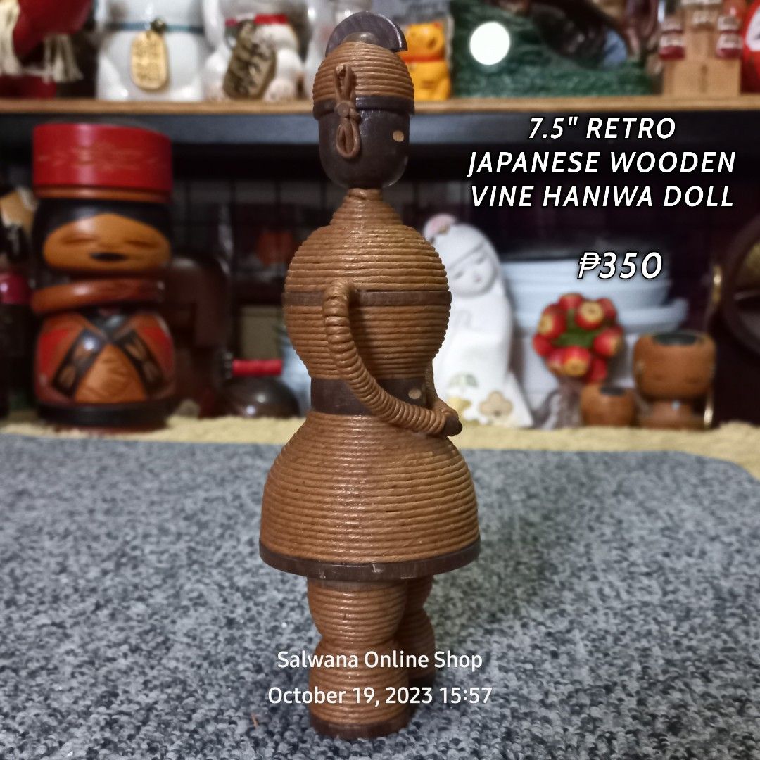 7.5" RETRO JAPANESE WOODEN VIBE HANIWA DOLL, Hobbies & Toys ...