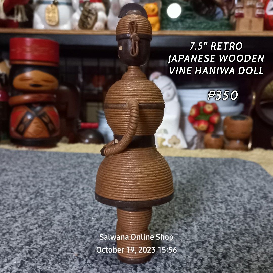 7.5" RETRO JAPANESE WOODEN VIBE HANIWA DOLL, Hobbies & Toys ...