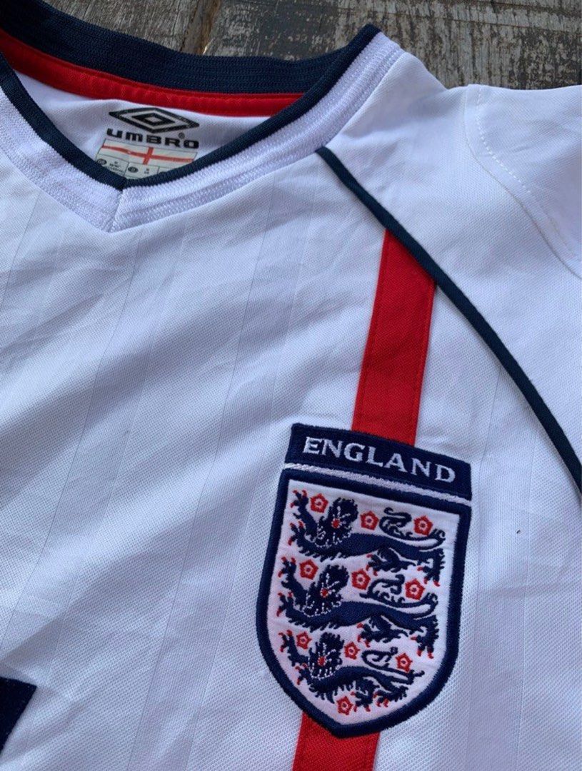 #7 DB7 David Beckham England 2001 Home soccer/football jersey/kit rare ...