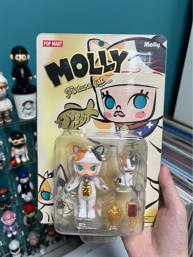 現貨 上海 pts 限定 molly 招財貓 fortune cat molly pop mart 泡泡瑪特 , 興趣及遊戲, 玩具 & 遊戲 ...