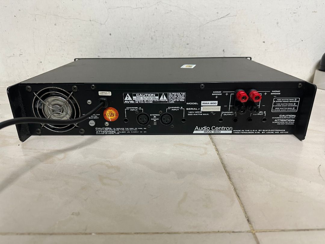 美國 AUDIO CENTRON RMA-800 HI-FI 後級擴大機 鐵殼功率晶體 A類 大電流 400W 美國製造~, 耳機及錄音音訊設備, 音樂播放裝置 MP3及CD 播放器在旋轉拍賣