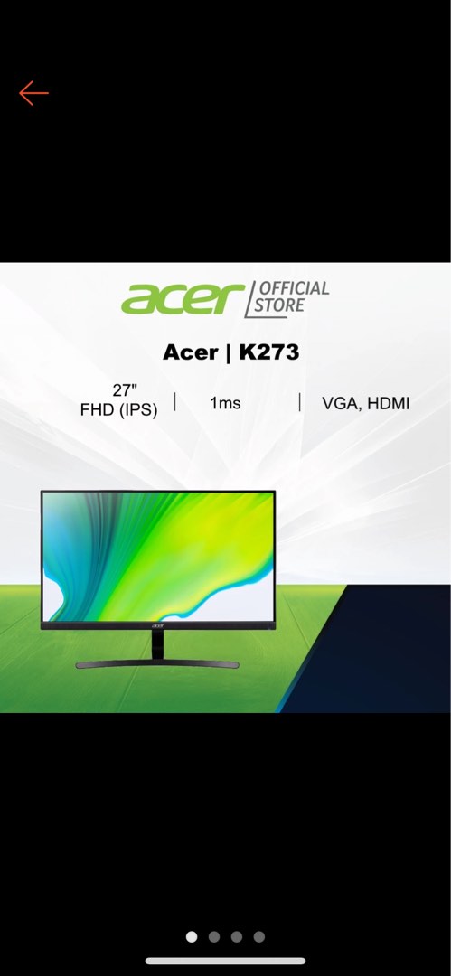 Acer 27 inch monitor with local warranty, Computers & Tech, Parts ...