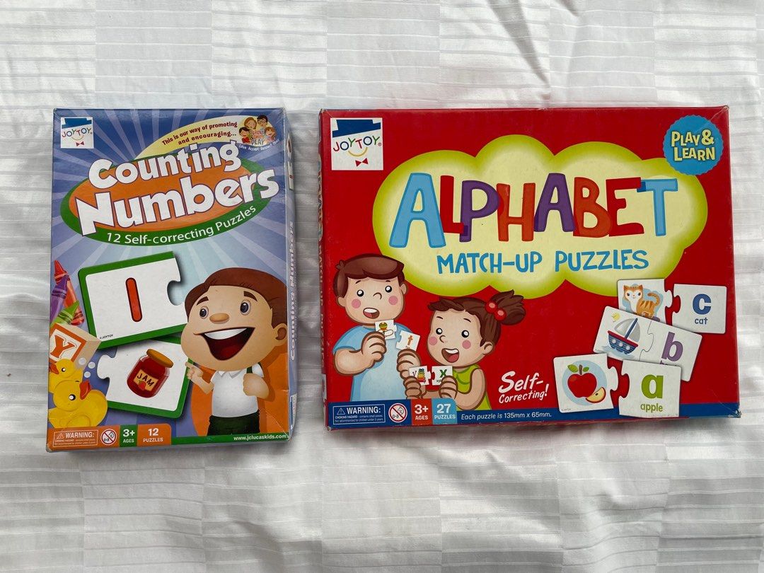 Alphabet, Number Match Up Puzzle. Color, shapes and alphabet flash ...