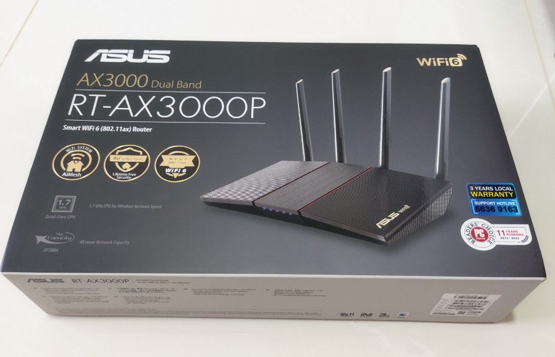 Asus AX3000 Dual Band RT-AX3000P Smart WiFi 6 (802.11ax) Router ...