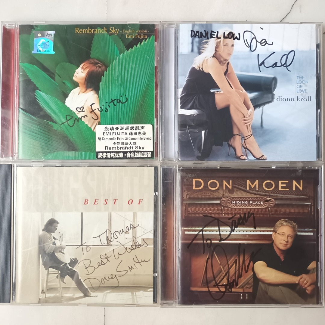Autographed cd album Norah jones diana krall emi fujita ana caram art ...