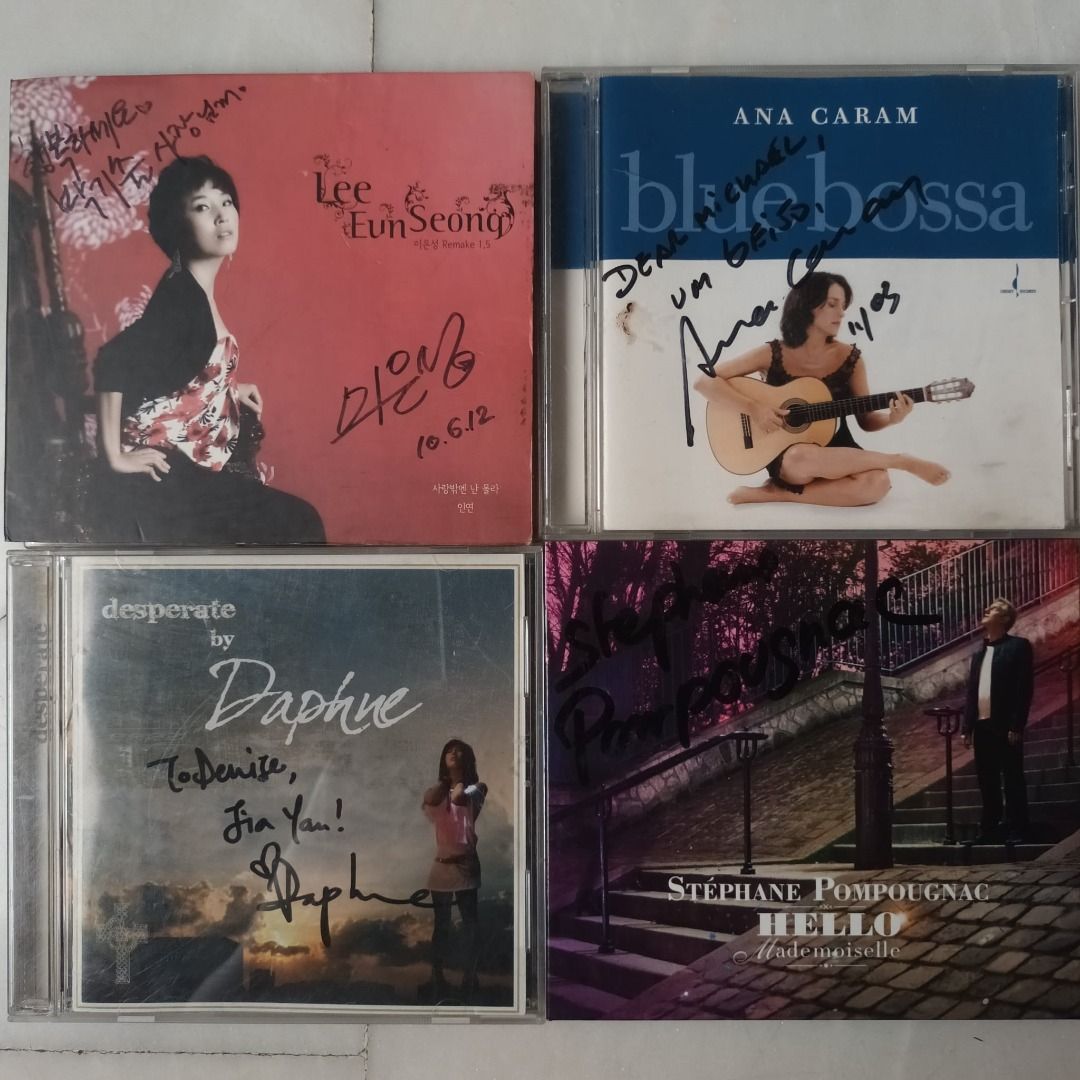 Autographed cd album Norah jones diana krall emi fujita ana caram art ...