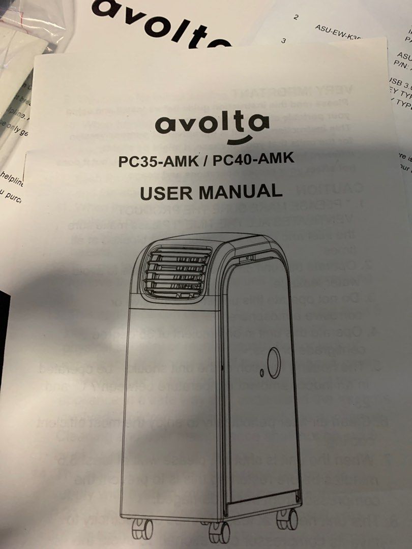Avolta portable air conditioner (PC35-AMK /PC40-AMK. Self pick up, TV ...