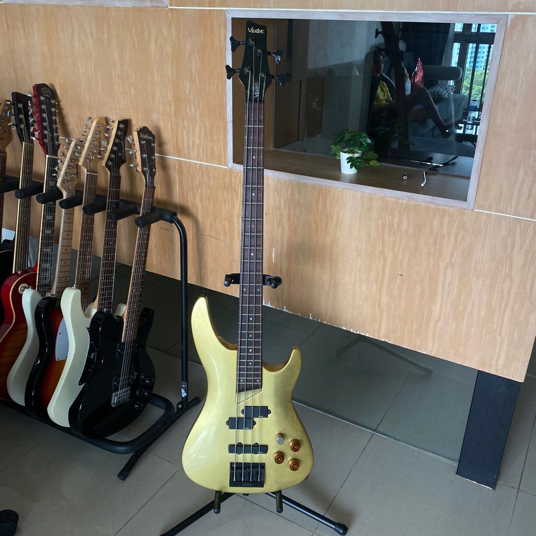 Bass Guitar by Vester, Hobbies & Toys, Music & Media, Musical ...