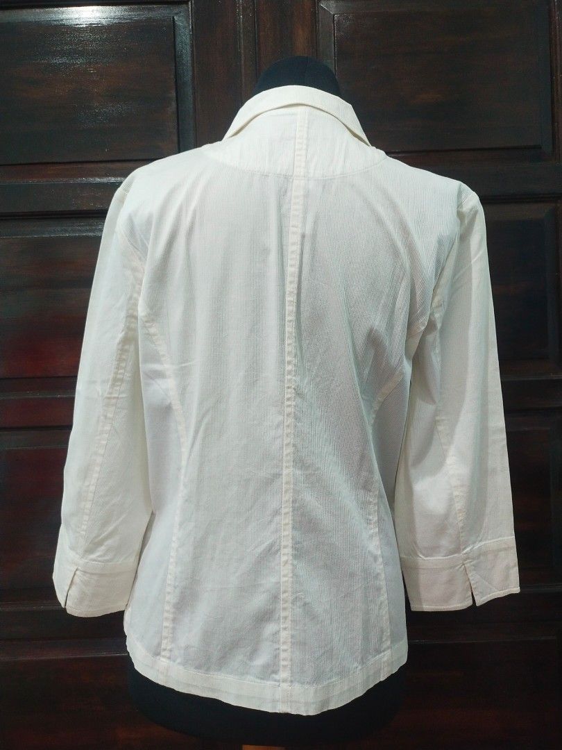 Blazer Putih Gading Kerja, Fesyen Wanita, Pakaian Wanita, Baju Luaran ...