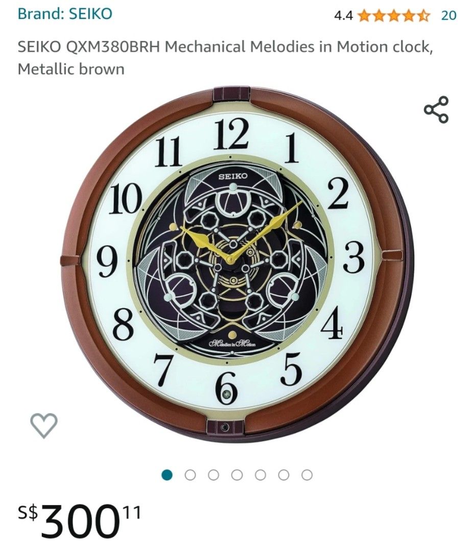 BN Seiko Mechanical Melodies in Motion Clock, Furniture & Home Living ...