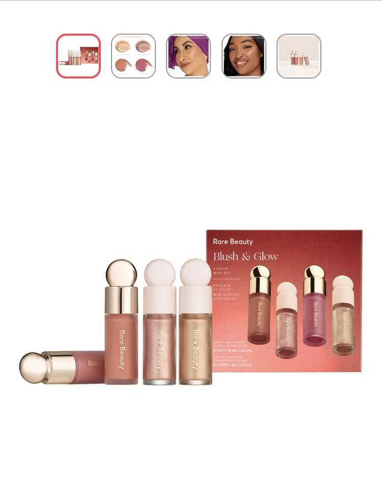 BNIB Rare Beauty Mini Blush & Glow Set, Beauty & Personal Care, Face ...