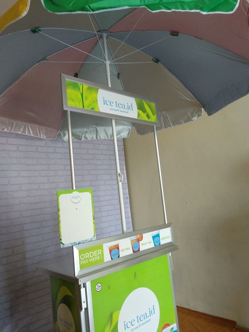 Booth Portable Meja Lipat Es Teh pakai Payung, Kitchen & Appliances di ...