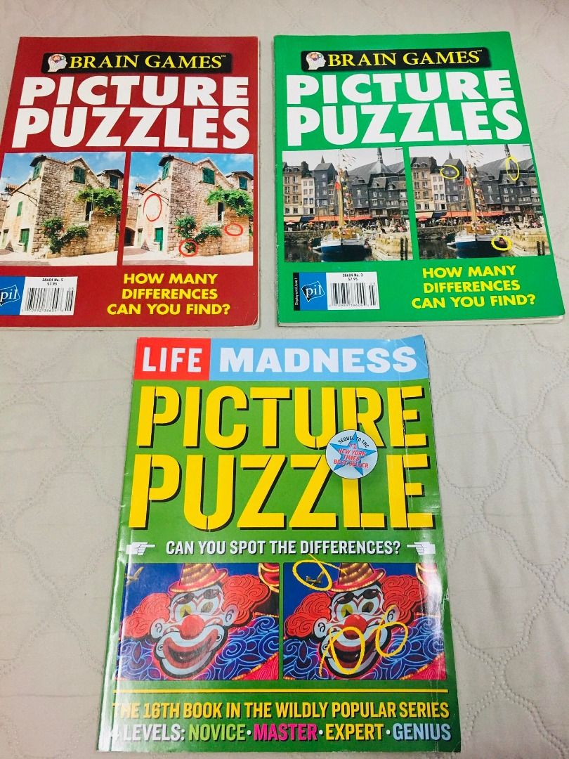 Brain Games Picture Puzzles Set of 3, Hobbies & Toys, Books & Magazines ...