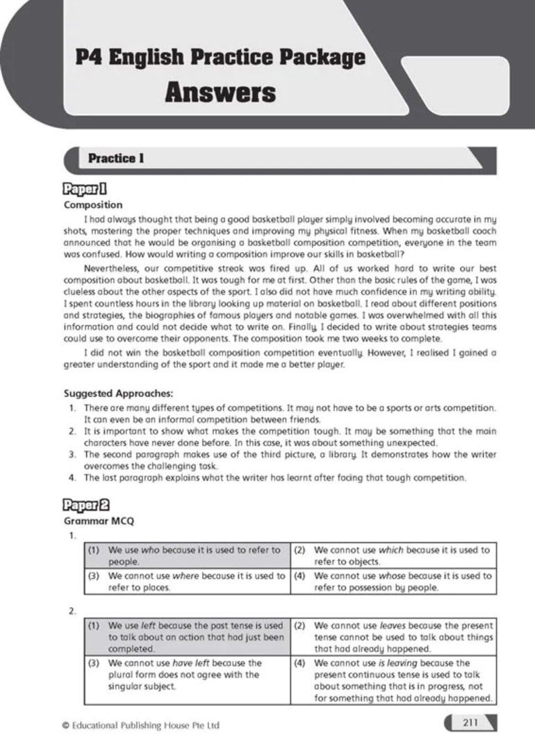 (Brand New) P4 English Practice Package by EPH, Hobbies & Toys, Books ...