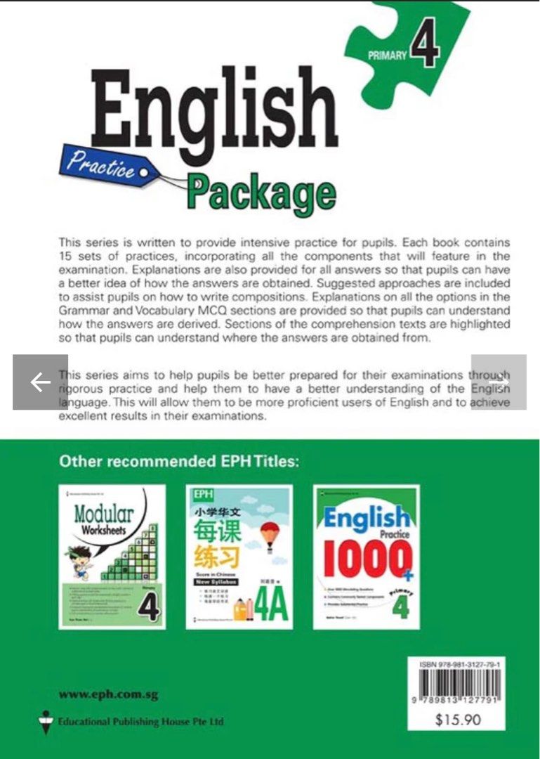 (Brand New) P4 English Practice Package by EPH, Hobbies & Toys, Books ...