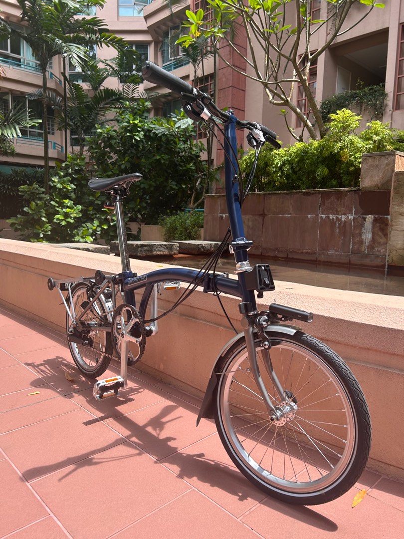 Brompton Superlight M6R X in Tempest Blue, Sports Equipment, Bicycles ...