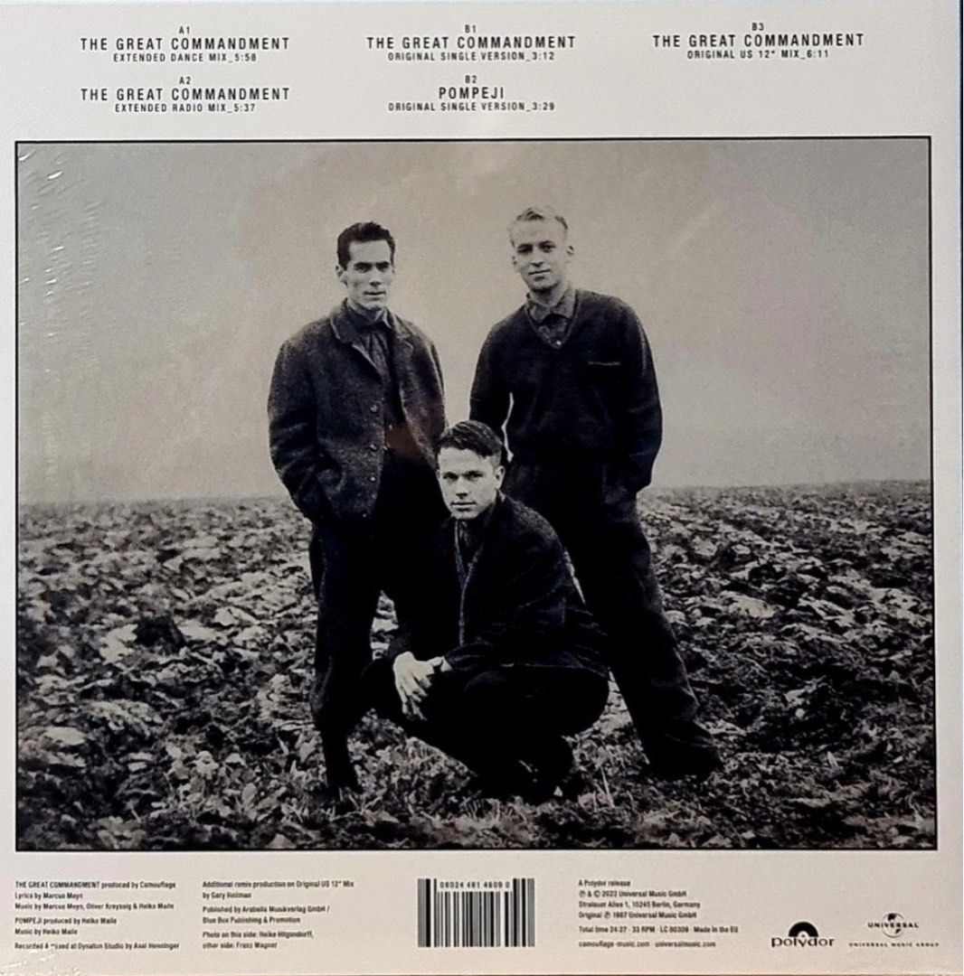 CAMOUFLAGE - THE GREAT COMMANDMENT - LIMITED CRYSTAL CLEAR 10'' VINYL ...