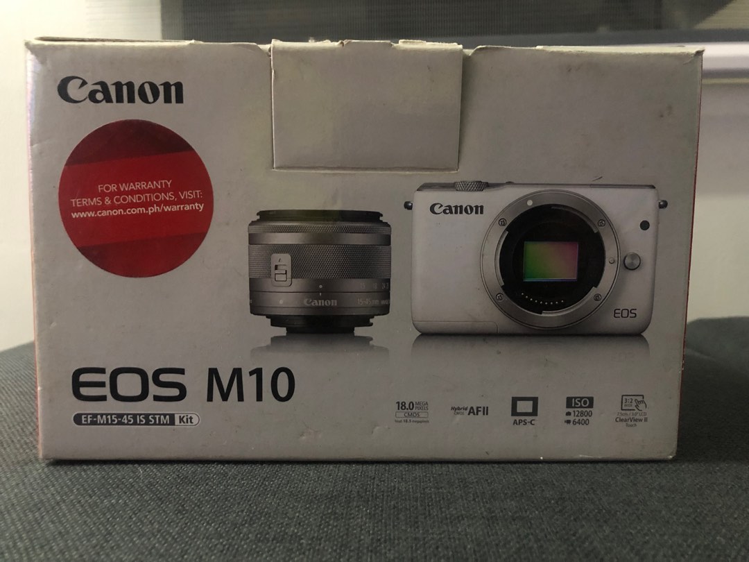 Canon EOS M10 with box, Photography, Cameras on Carousell