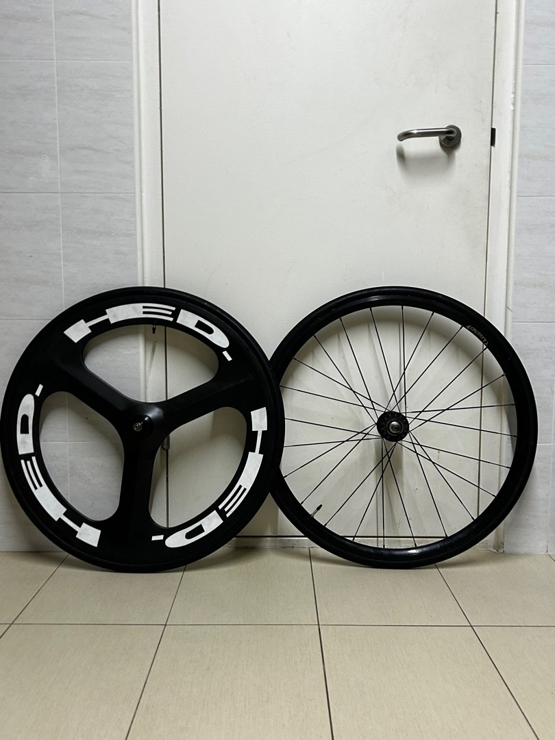 Carbon HED Trispoke x legend Wheelset, Sports Equipment, Bicycles ...