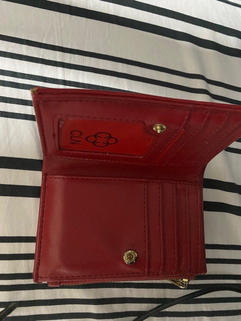 CLN Red Wallet, Luxury, Bags & Wallets on Carousell
