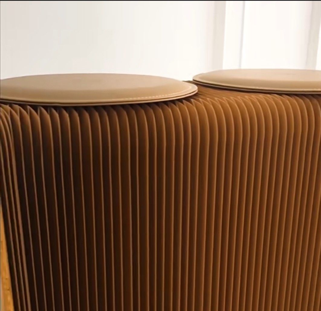 Creative Telescopic Carton Bench Stool, Furniture & Home Living ...