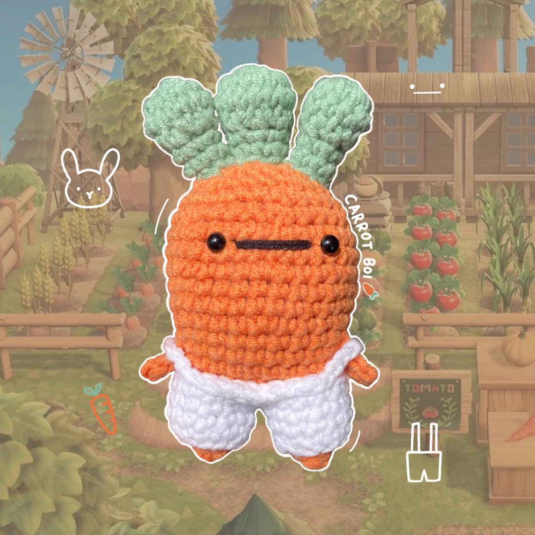 Crochet Carrot and Radish Boy in Customised Suspenders and Dress ...