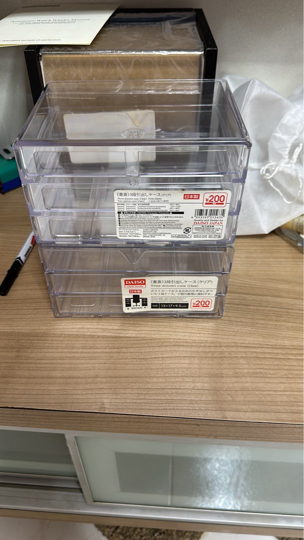 Daiso 3 Tier Acrylic Drawer, Furniture & Home Living, Home Improvement & Organisation, Storage ...
