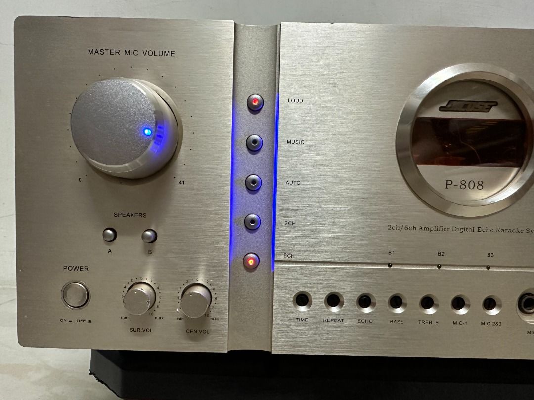 【台灣製造】DICOSE P808 真空管 卡拉OK擴大機 劇院5.1/綜合擴大機 聲音優180W/每聲道, 耳機及錄音音訊設備, 音樂播放裝置 MP3及CD 播放器在旋轉拍賣