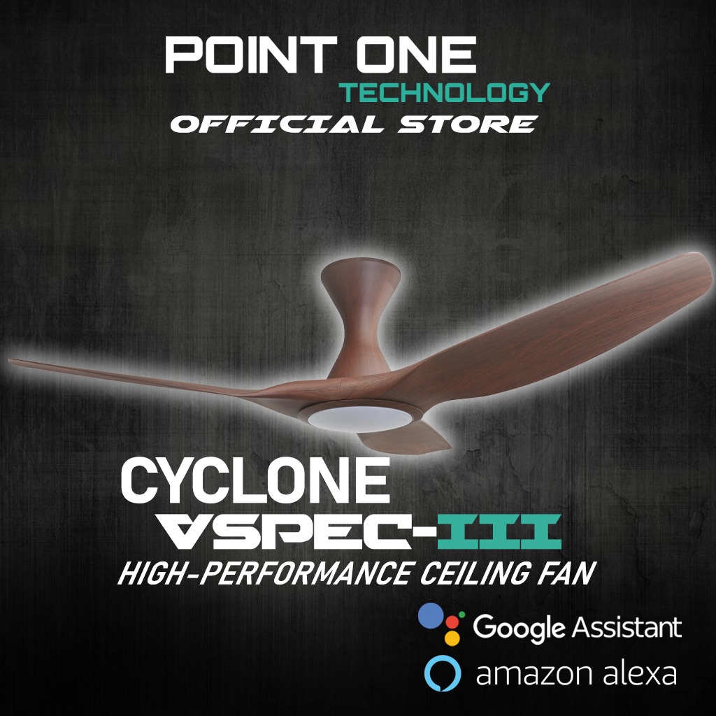 [EC MOTOR] Point One Cyclone-RS Ceiling Fan, Furniture & Home Living ...