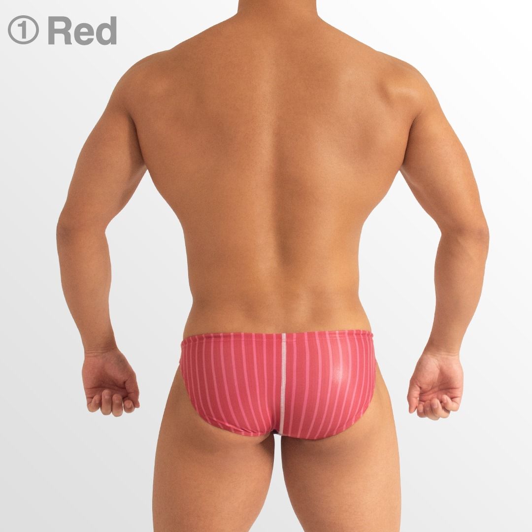 EGDE VERTICAL Super Low Rise Bikini Swimming Trunk, Red, Men's Fashion, Bottoms, Swim Trunks ...