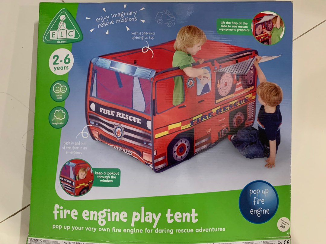 ELC Fire Engine Play Tent, Hobbies & Toys, Toys & Games on Carousell