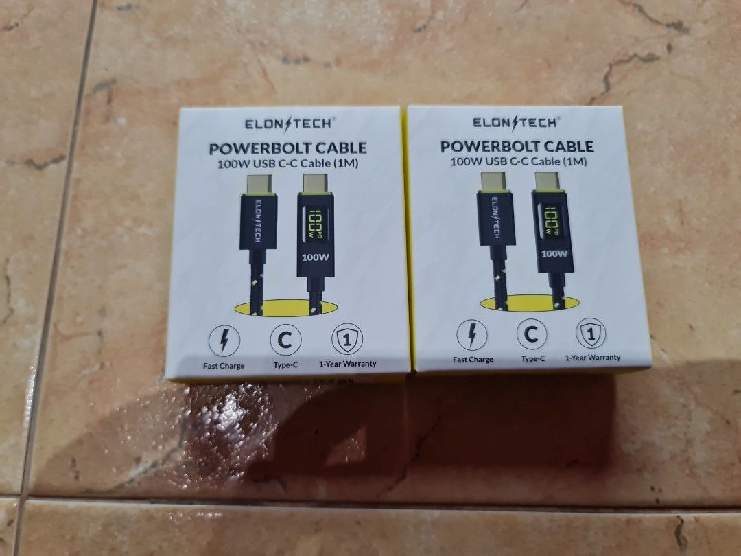Elon tech 100W LED Display USB C-C Cable, Computers & Tech, Parts ...