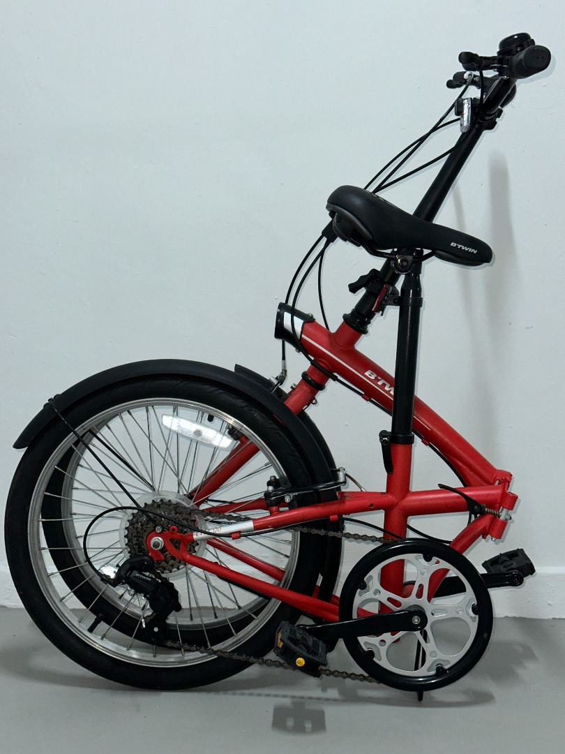 Folding Bike Tilt 120 20in 6sp - Red Decathlon Btwin, Sports Equipment ...