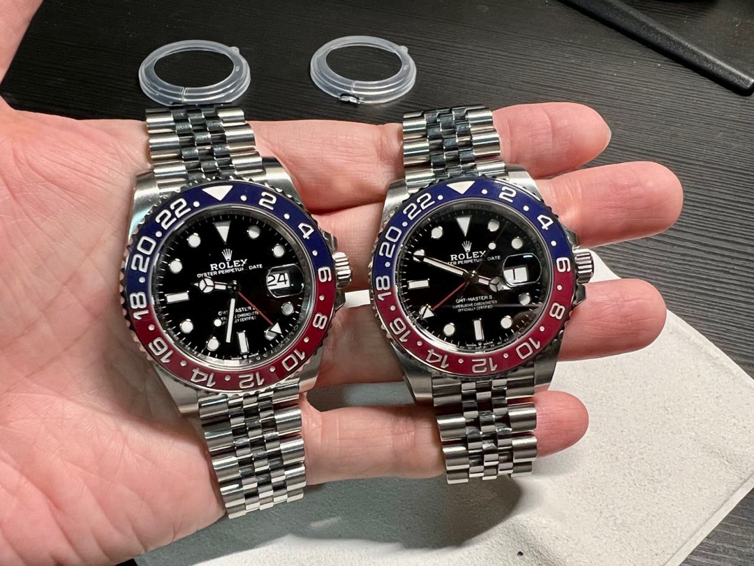 Full Factory Stickers Rolex GMT PEPSI 126710BLRO Mark 1, Luxury ...