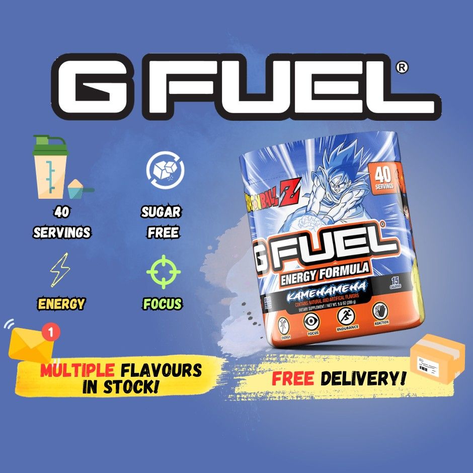 G Fuel Dragon Ball Kamehemeha Strawberry Lychee, Food & Drinks ...