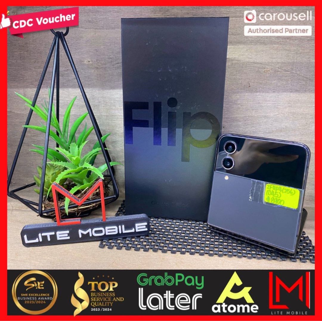 Galaxy Z Flip 4 Graphite 256GB, Mobile Phones & Gadgets, Mobile Phones ...