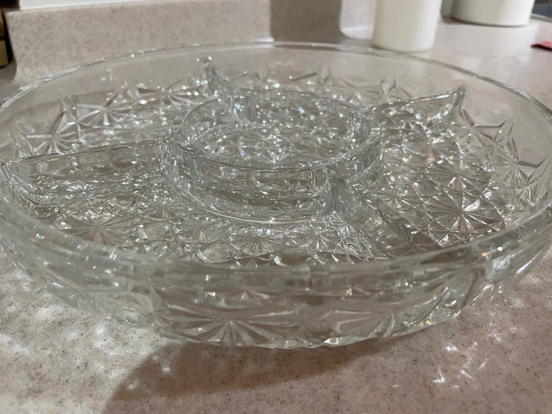 Glass Partitioned Tray, Furniture & Home Living, Kitchenware ...