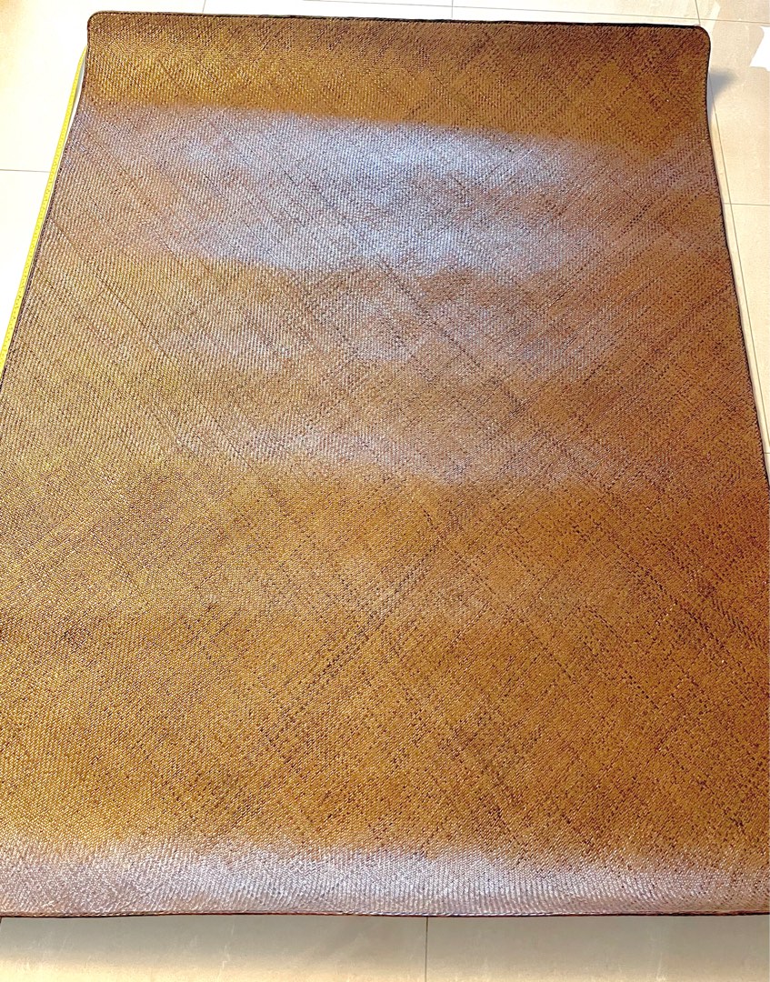 Handwoven Indonesian rattan floor mat, Furniture & Home Living, Home ...