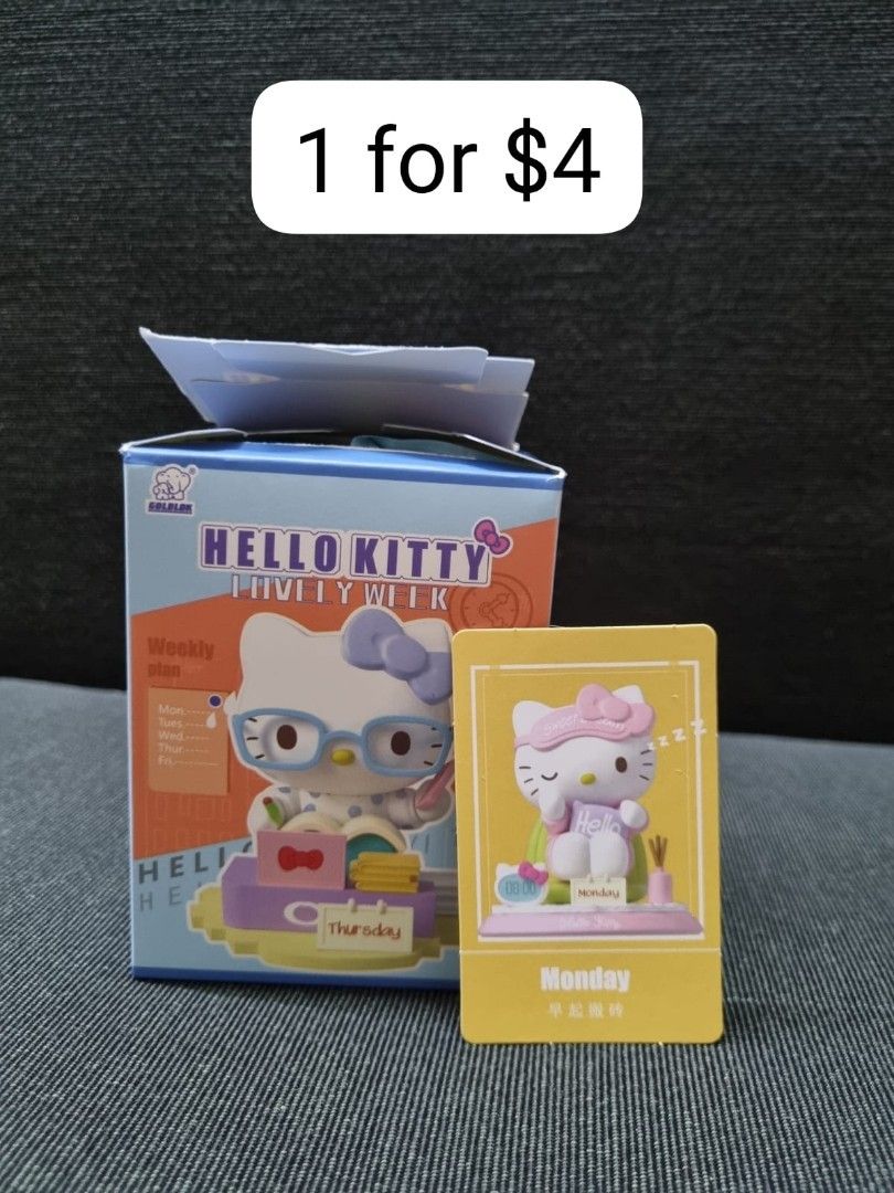 Hello Kitty Lively Week Blind Box, Hobbies & Toys, Toys & Games on ...