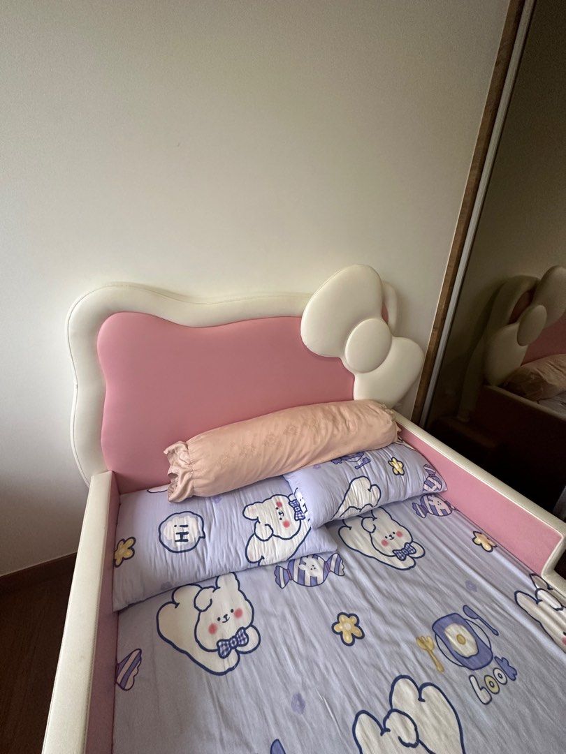 Hello Kitty Super single bed frame with Mattress 190cm x 130cm ...