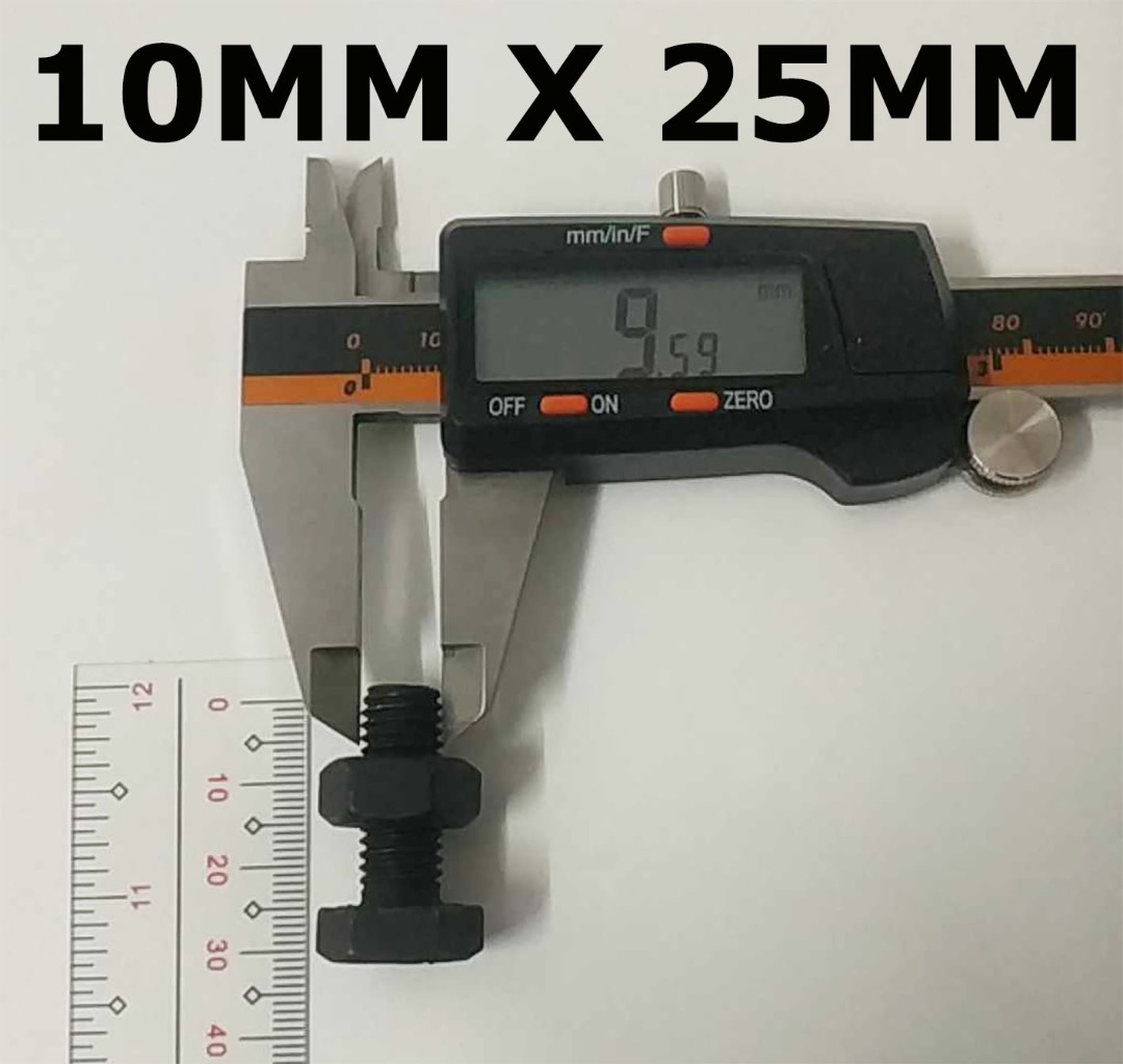 HT BOLT 10MM X 25MM WITH 1 PIECE NUT HI TENSILE ...