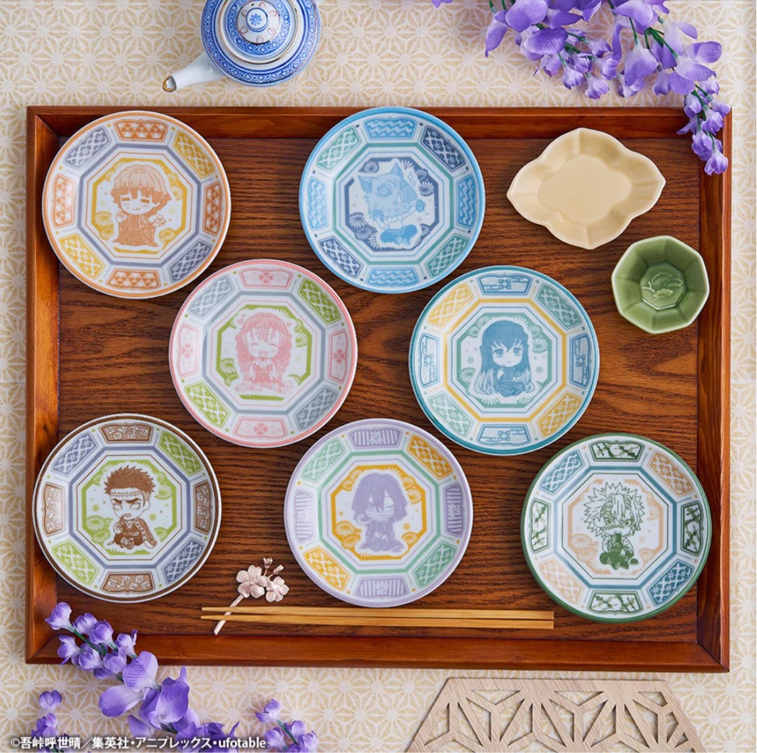 Ichiban Kuji Demon Slayer Prize G Mitsuri and 7 ceramic plates complete ...