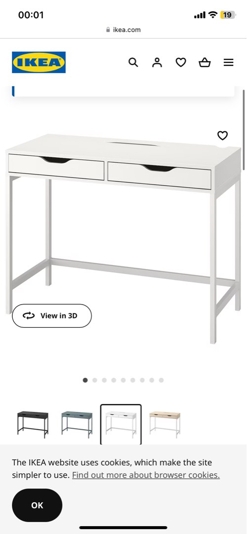 IKEA Alex table (White), Furniture & Home Living, Furniture, Tables ...