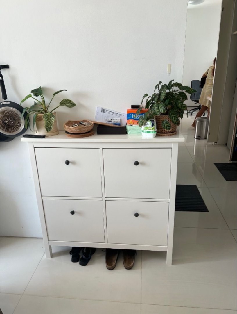 IKEA Hemnes Shoe Cabinet, Furniture & Home Living, Furniture, Shelves ...
