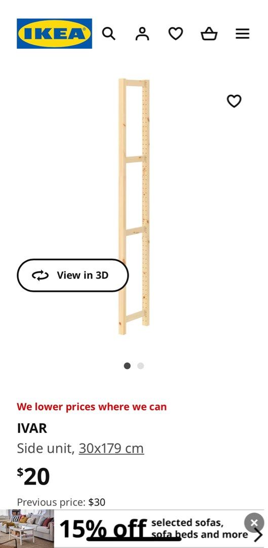 Ikea Ivar rack side unit, Furniture & Home Living, Furniture, Shelves ...