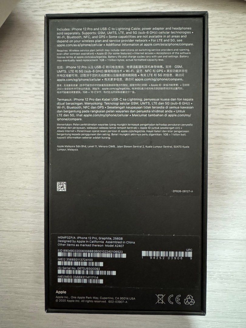 iPhone 12 Pro Graphite 256GB, Mobile Phones & Gadgets, Mobile Phones ...