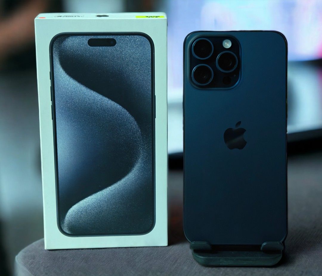 IPHONE 15 PROMAX 256GB HK VARIANT (BLUE TITANIUM), Mobile Phones ...