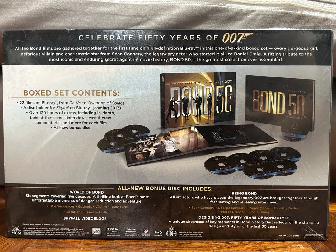 James Bond 50th Anniversary Boxset Bluray, Hobbies & Toys, Music ...